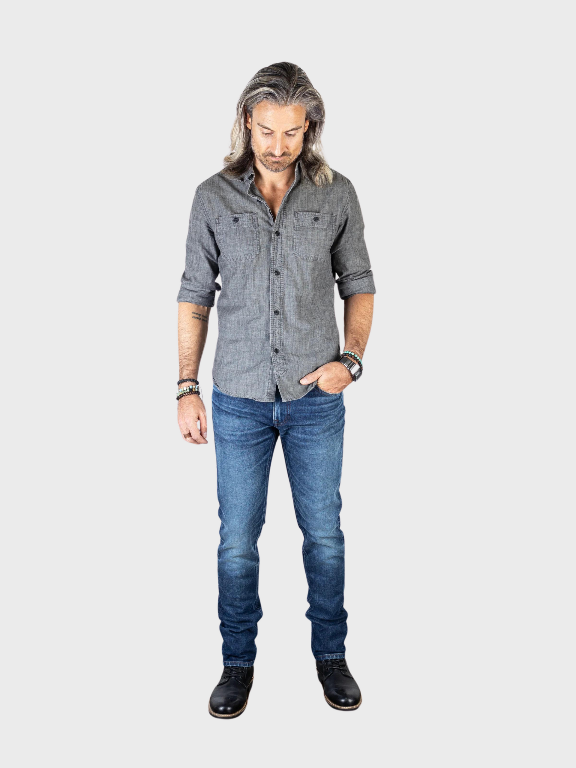 Jude Neale Axe Oxford Denim Jean. Shop Men's Denim Online or Visit Howard Clothing in Surrey, BC ...